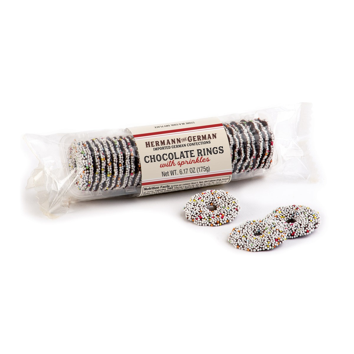 Hermann the German® Chocolate Rings with Sprinkles - Lars Own