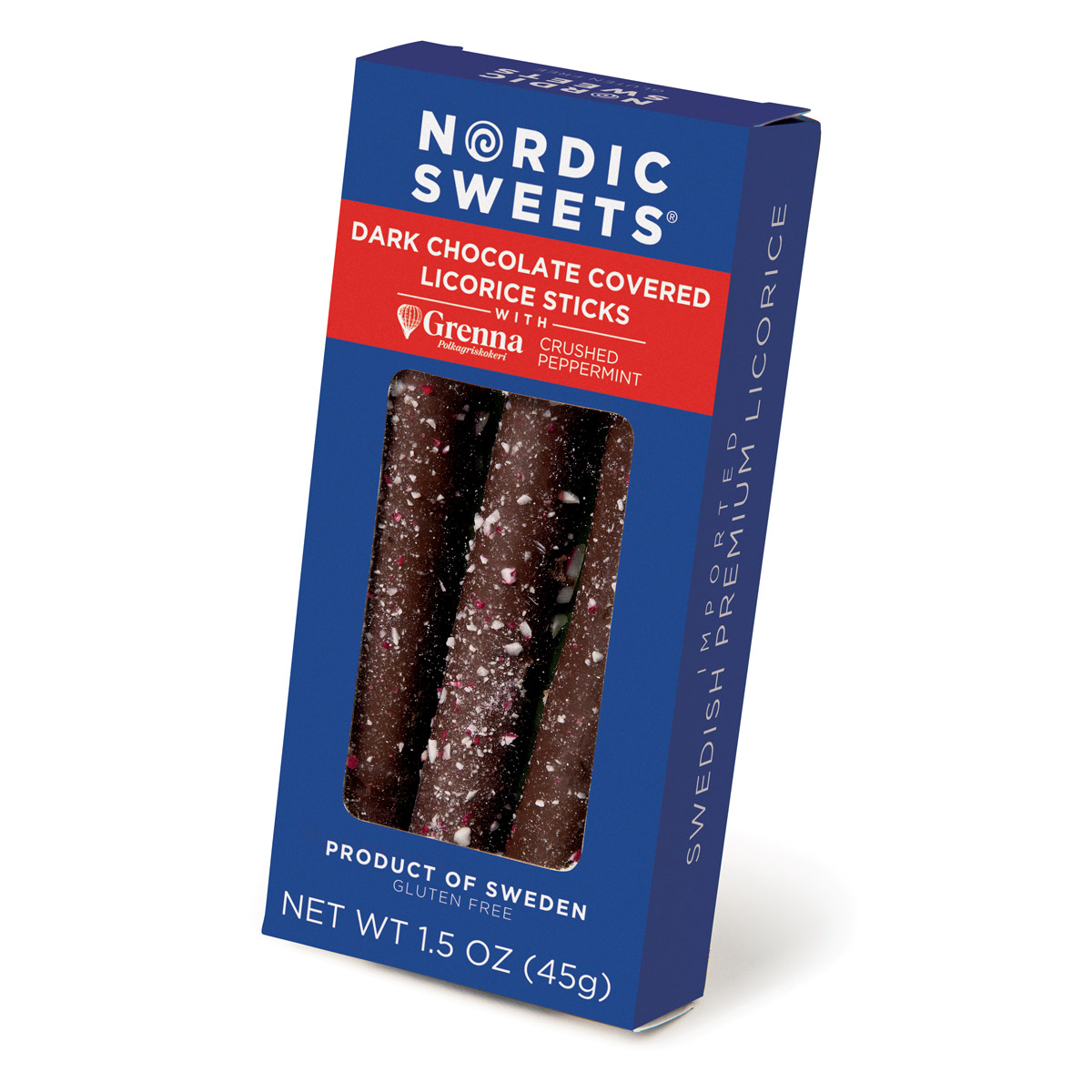 Dark Chocolate Covered Salty Licorice Sticks with Crushed Peppermint ...